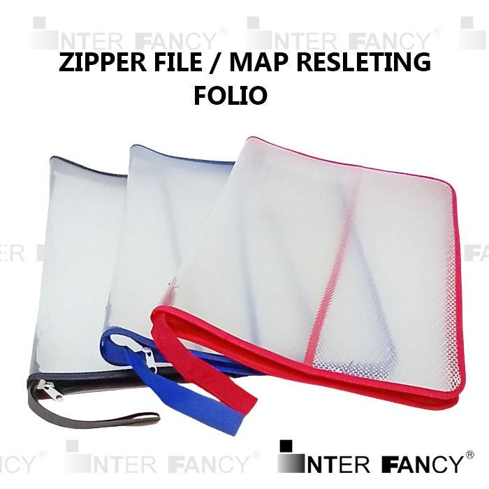 Jual Map Zipper File Map Plastik Resleting Map Jaring Resleting Bag ...