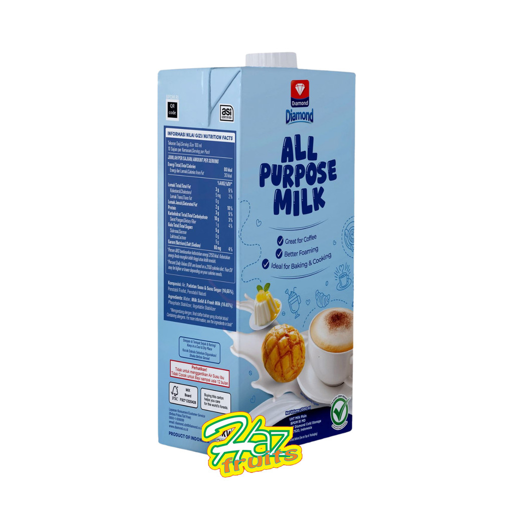 Jual Diamond All Purpose Milk UHT - 1 Liter | Shopee Indonesia