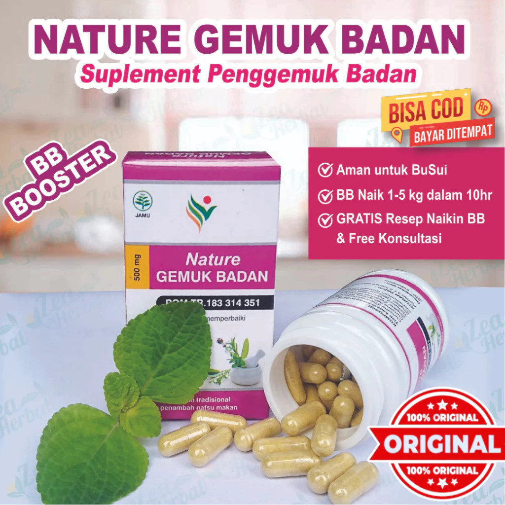Jual OBAT GEMUK PENGGEMUK BADAN VITAMIN PENAMBAH NAFSU MAKAN NATURE ...