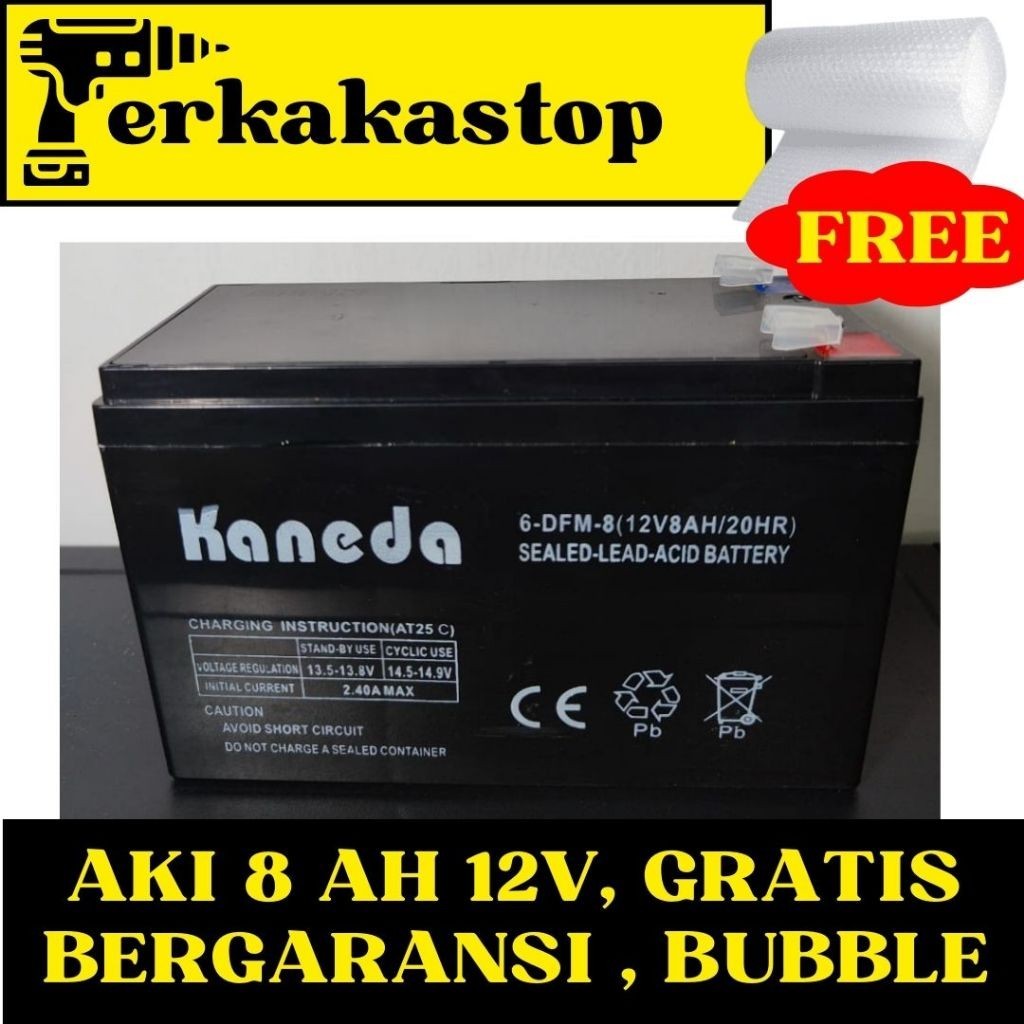 Jual YS8R4 Aki Kering Sprayer Elektrik 12V 8AH KANEDA Aki Baterai Semprot Hama BERGARANSI ...