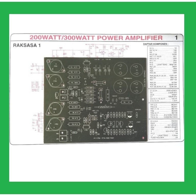 Jual PCB Power amplifier mono Raksasa GB 003 Pertinax | Shopee Indonesia