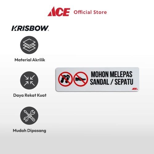 Jual Ace Krisbow 7.5X26 cm Stiker Anodized Akrilik Lepas Sendal ...