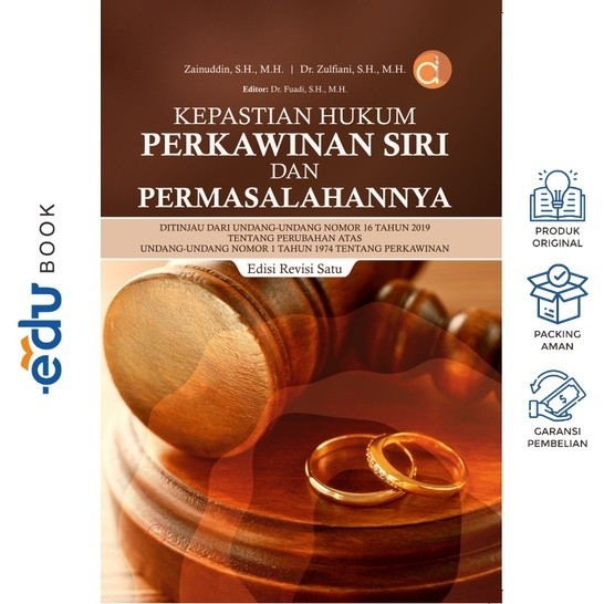 Jual Buku Kepastian Hukum Perkawinan Siri dan Permasalahannya Ditinjau dari Undang-Undang Nomor ...