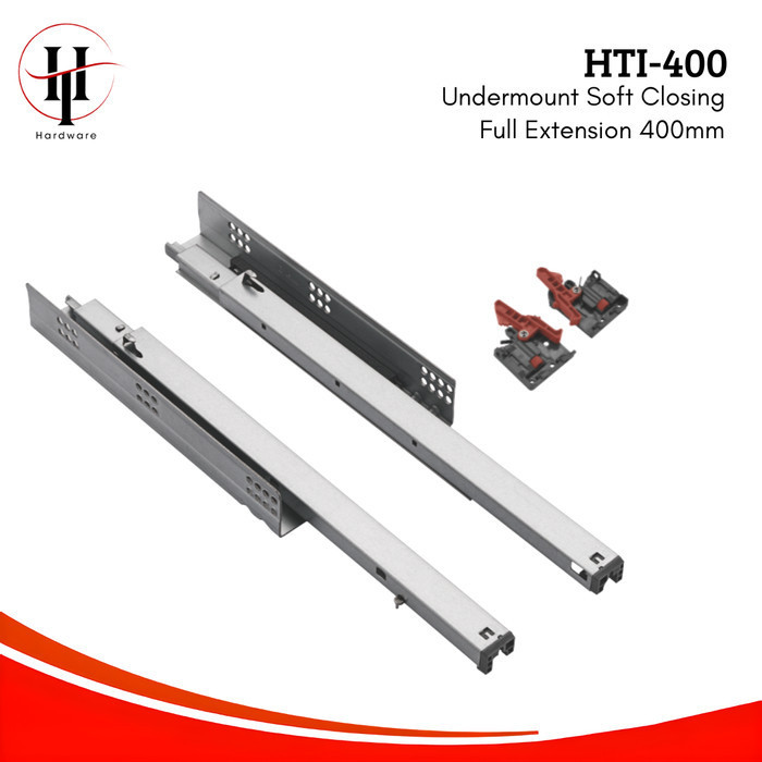 Jual HT HARDWARE REL LACI Undermount Soft Closing Under Mounted Slide ...