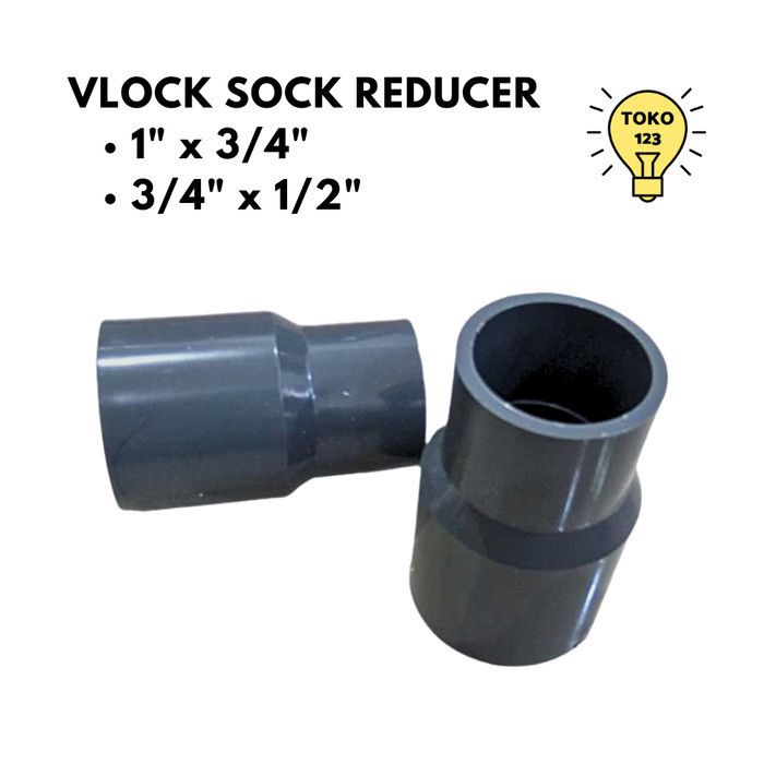 Jual Vlock Sock Reducer VS R Sambungan Pipa Air PVC 1" 1/2" 3/4" inci ...