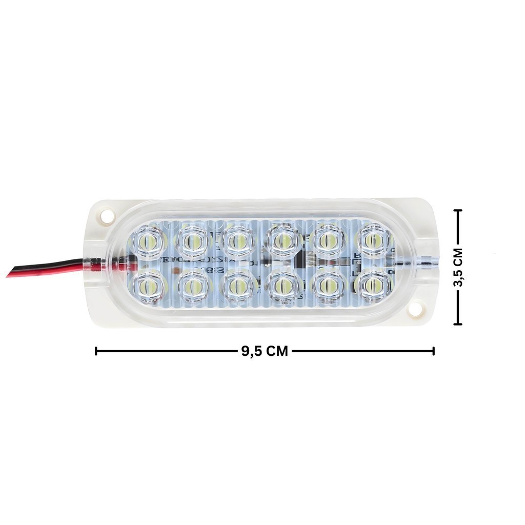 Jual Lampu Modul LED Ultrasonic 12 Mata Titik 12V 24V Volt Lampu Belakang Mobil Truk Bak Variasi ...