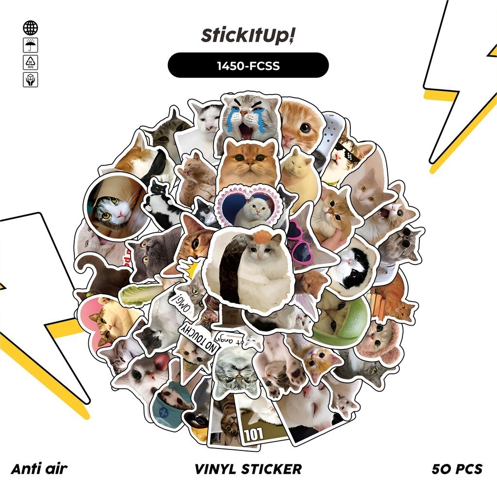 Jual COD 100 Pcs Stiker Pack Kitten / Kucing / Meme Kucing v8 Lucu ...