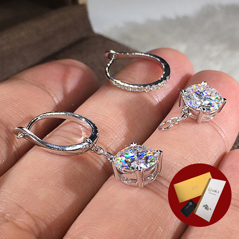 Jual (Free Gra Certificate) Anting-Anting Rantai Rumbai Baru 2 Karat ...