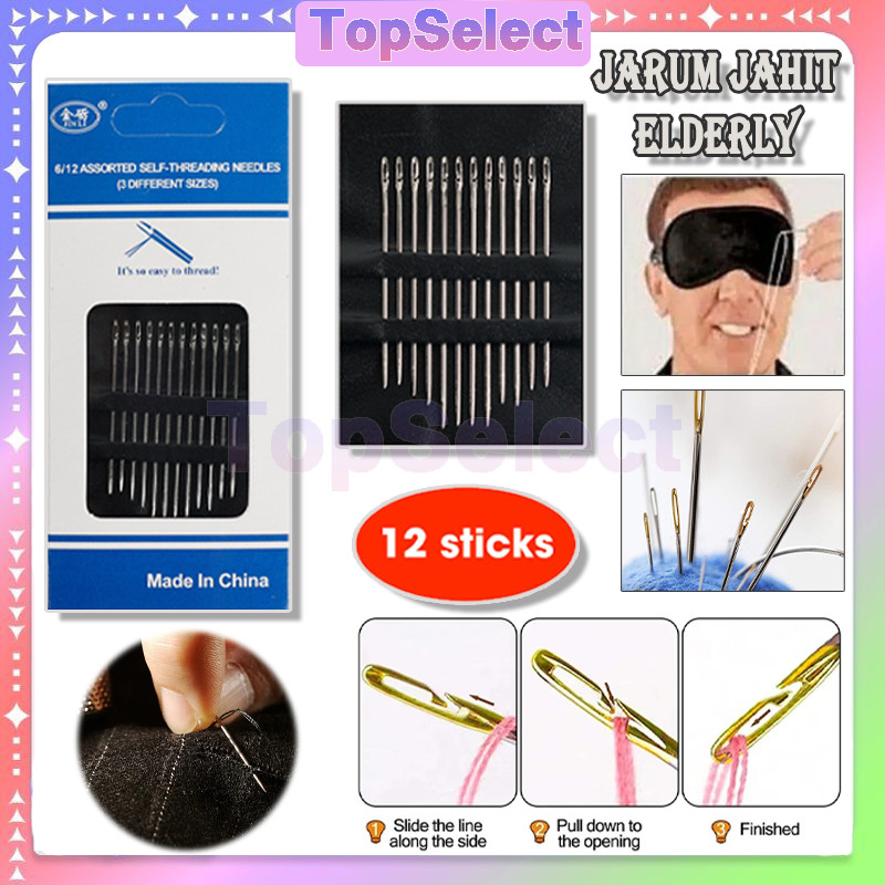 Jual 10 bungkus Jarum jahit praktis （12pcs/bungkus）/Jarum jahit tangan ...