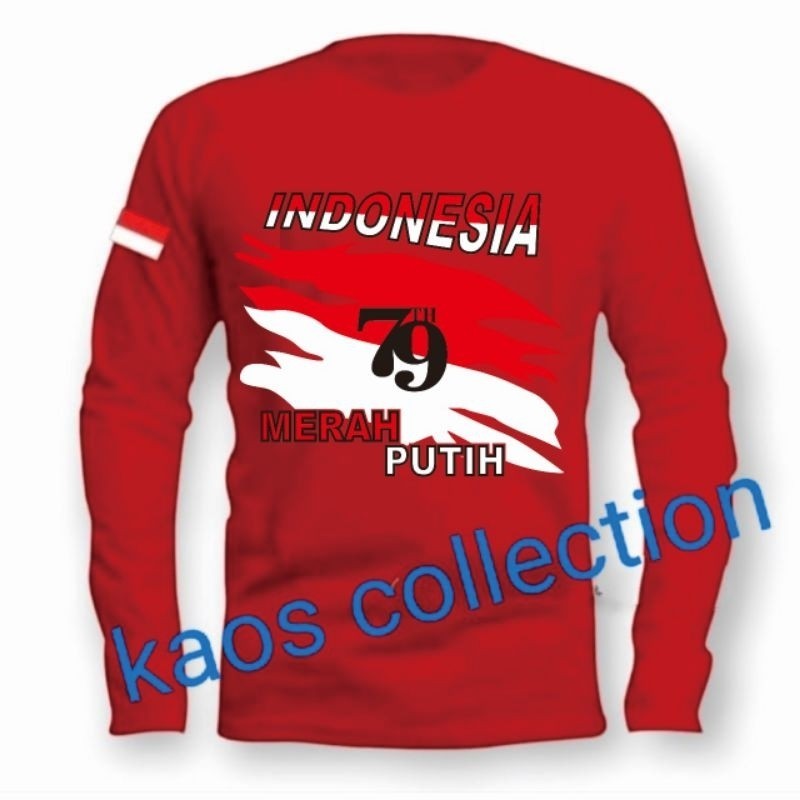 Jual kaos 17 agustus kaos lengan panjang kaos bendera merah putih// PROMO BIGSALE TERMURAH ...