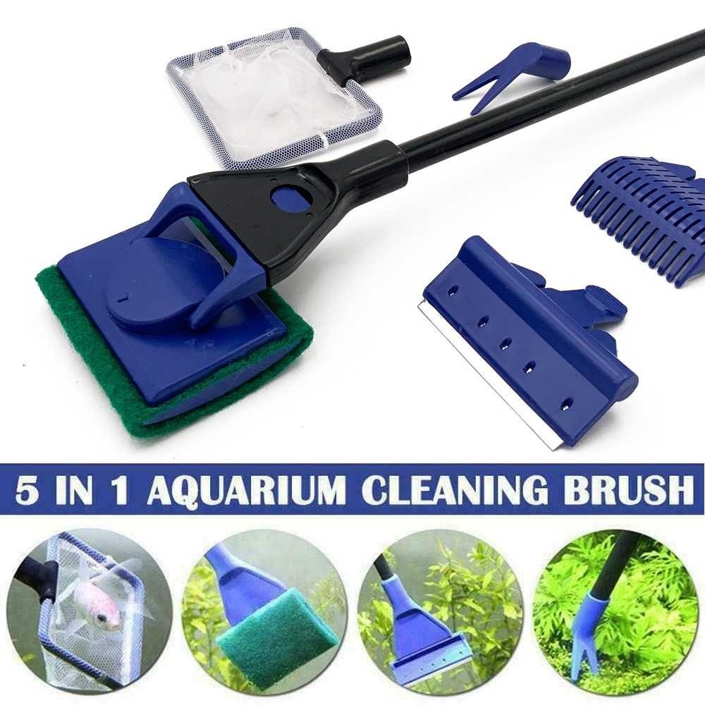 Jual 5in1 Sikat Jaring Net Pembersih Akuarium Set Cleaning Brush ...