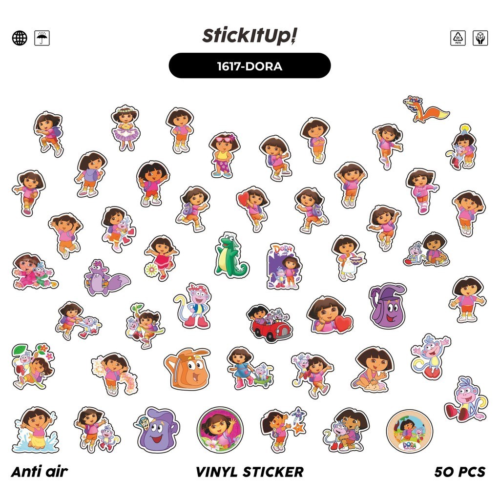 Jual COD 100 Pcs Stiker Pack DORA THE EXPLORER Lucu Aesthetic Vynil ...
