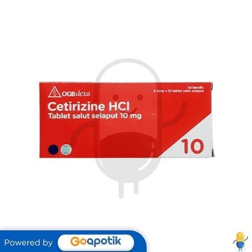 Jual Cetirizine Ogb Dexa Medica 10 Mg Box 60 Kapsul | Shopee Indonesia