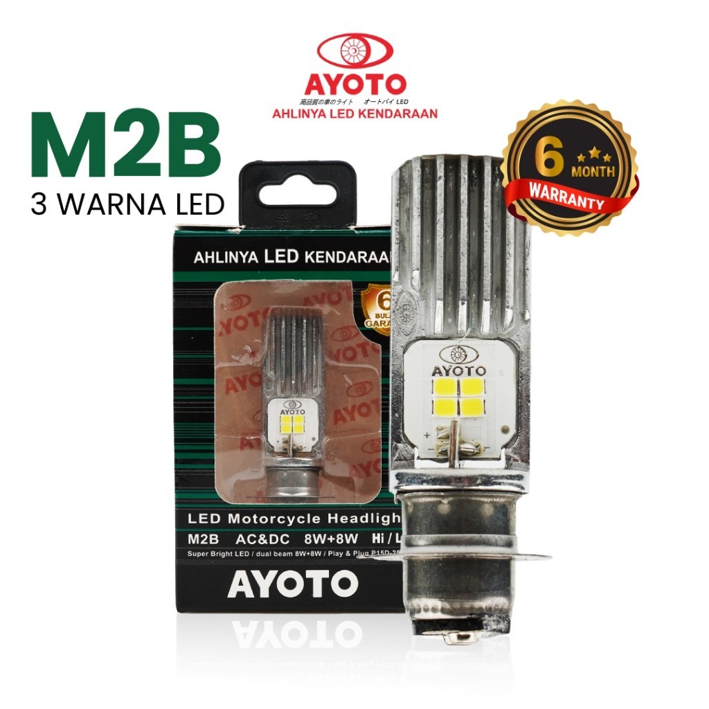 Jual Lampu LED Motor H6 Hi-Lo 8W+8W AC DC AYOTO M2B BEBEK DAN MATIC | Shopee Indonesia