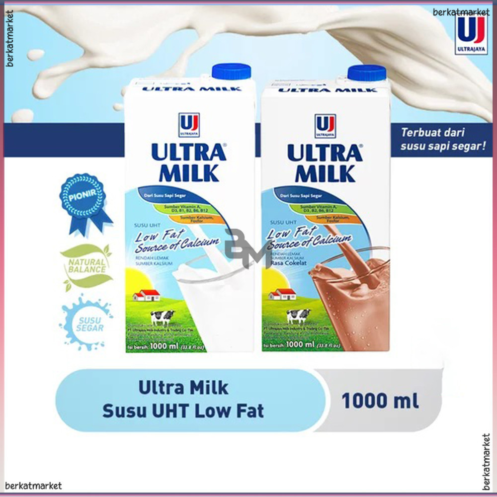 Jual Susu Ultra Milk Uht Coklat Full Cream 1 L 1000ml 125ml 200ml 250ml 750ml Dus Karton ...