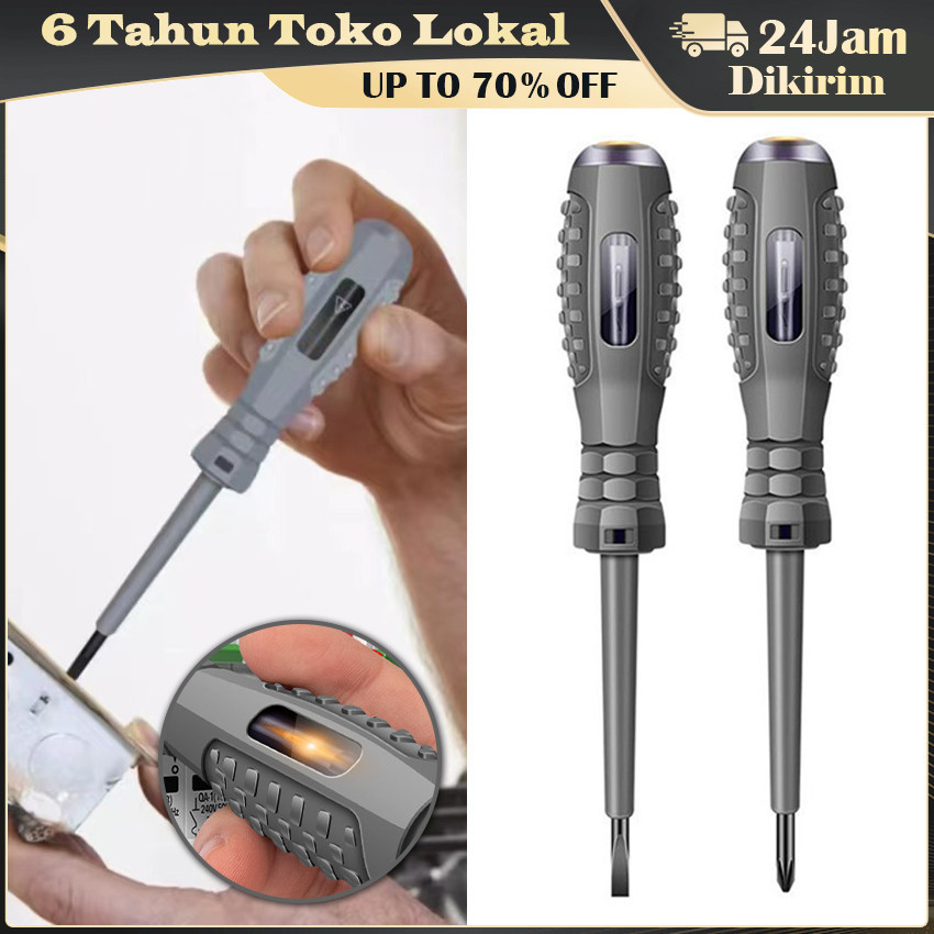 Jual Obeng Test Listrik Tes Pen Lampu LED Tester Sensor Detektor ...