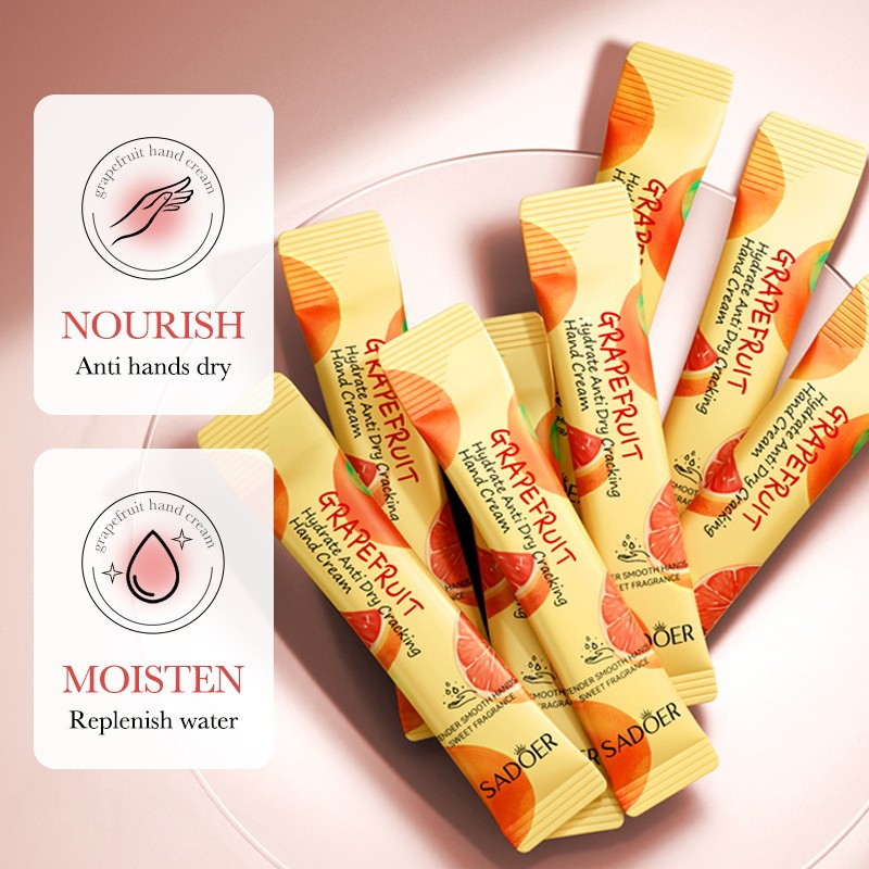 Jual SADOER Grapefruit Hand Cream Sachet Fruit Lotion Soft Moisturizing ...