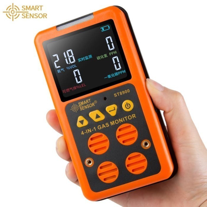 Jual Gas Detector Smart Sensor ST8900 H2S O2 CO LEL 4 in 1 Monitor ST-8900 | Shopee Indonesia