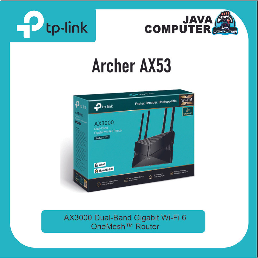 Jual TP-Link Archer AX53 AX3000 Dual Band Gigabit Wi-Fi 6 Router | Shopee Indonesia