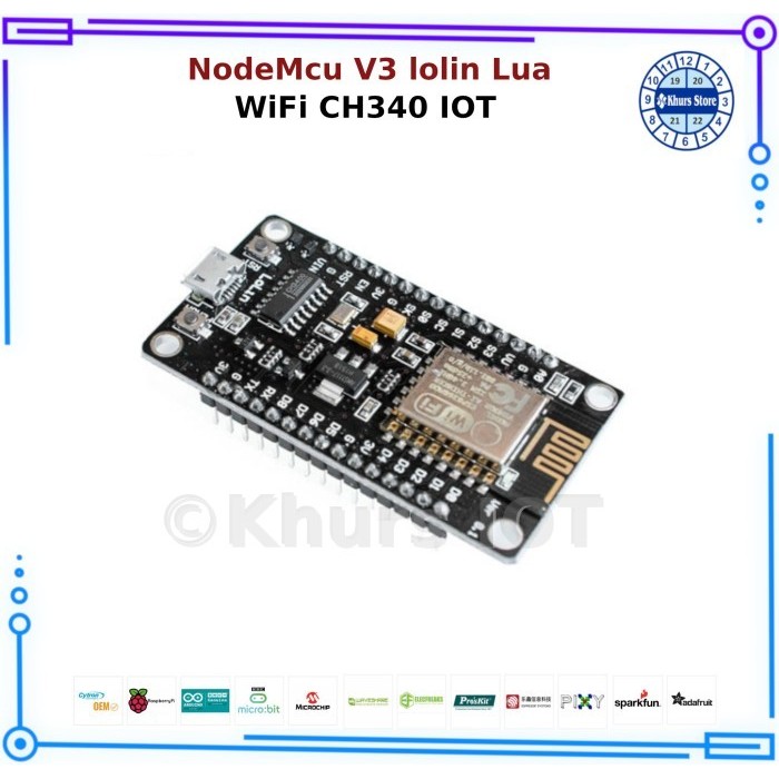 Jual NodeMcu V3 lolin Lua WiFi CH340 ESP8266 IOT | Shopee Indonesia