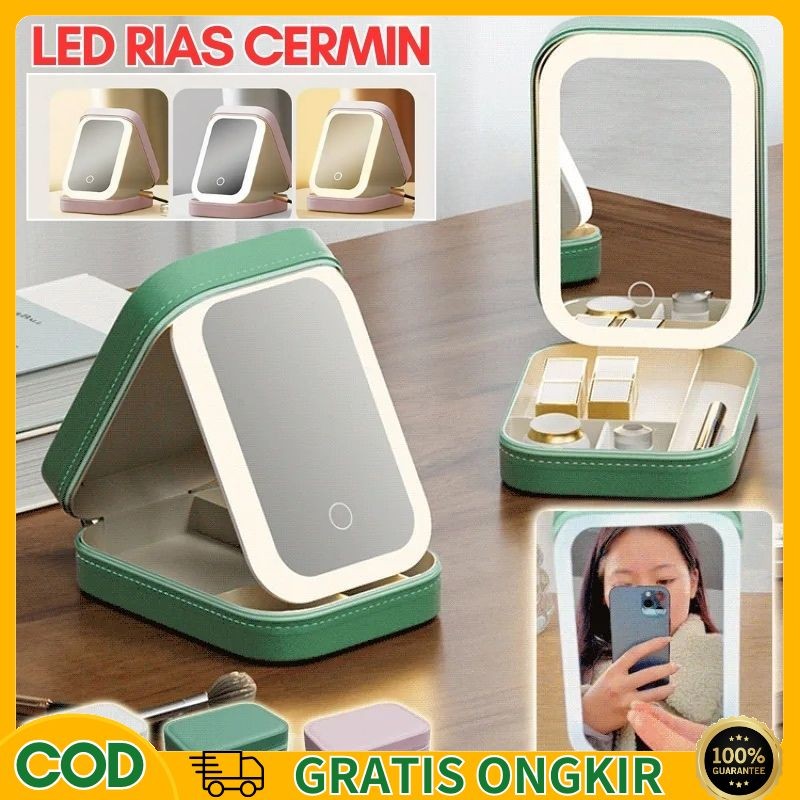 Jual 【COD】Tas Makeup Lampu LED Rias Cermin Rias LED Makeupartist Bag ...