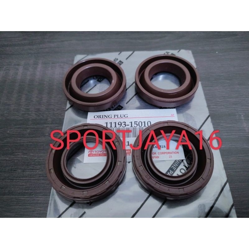 Jual SEAL ORING SIL SEAL BUSI TOYOTA GREAT COROLLA SOLUNA TWINCAM 4PC ...