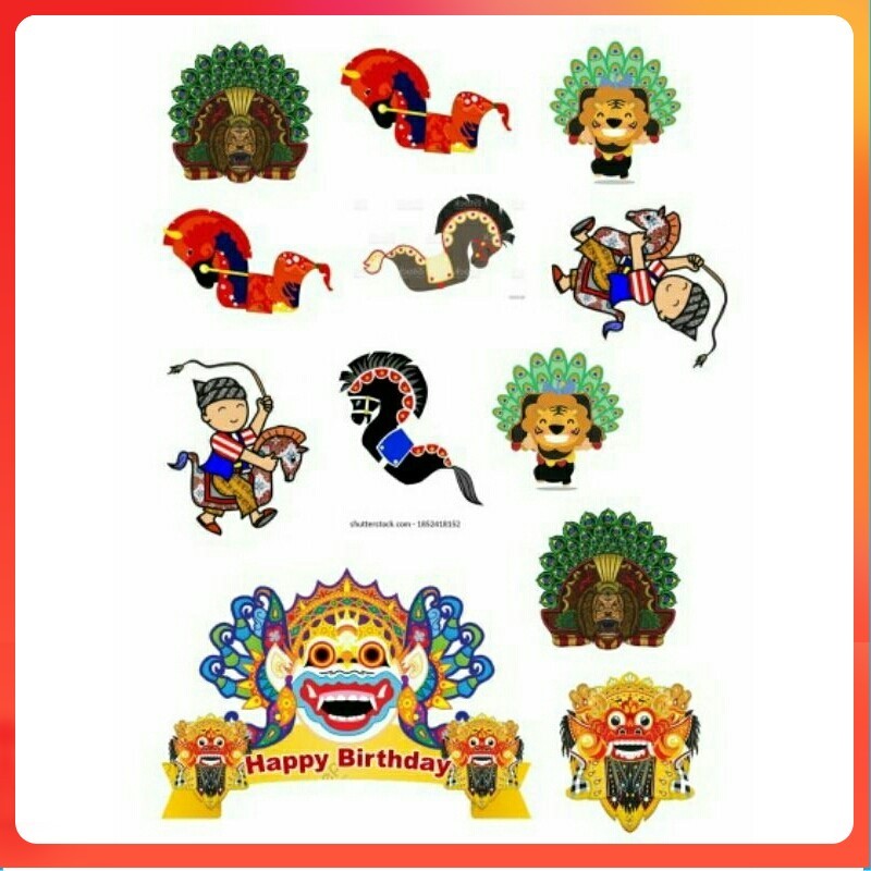 Jual Topper Tema JARANAN KUDA KUMPING/Hiasan Cake Tusuk Kuda lumping ...