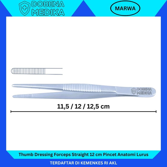 Jual Marwa Pinset Medis Anatomis Lurus 12,5 14 16 18 20 25 30 cm ...