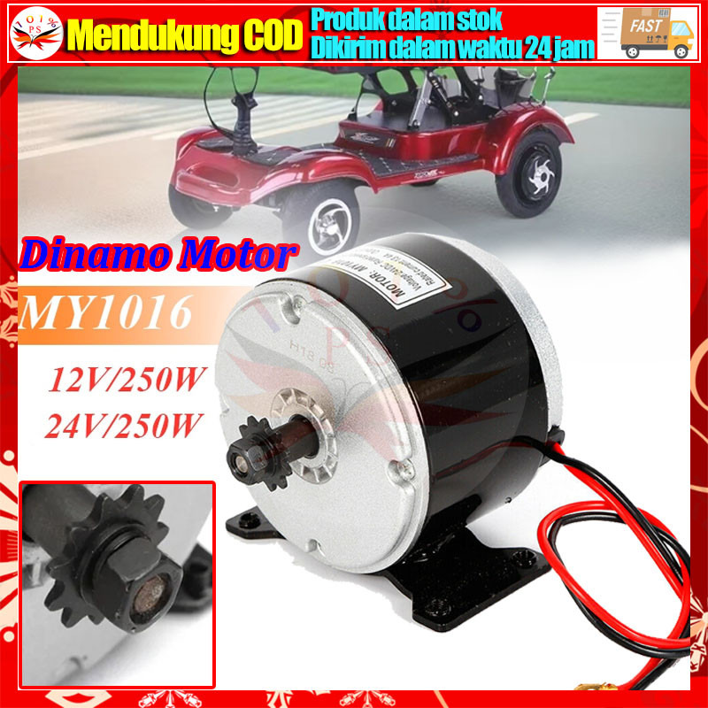 Jual Dinamo Motor For Electric Bike/Sepeda Listrik MY1016 250W 12V/24V ...
