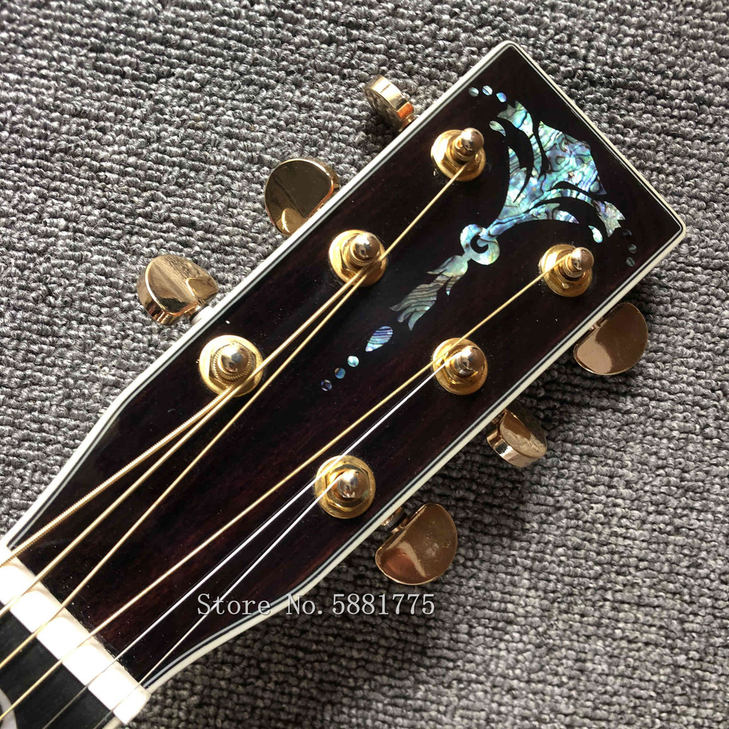 Jual 2023 high quality Custom cutaway acoustic guitar, all KOA wood, ebony fingerboard, real ...