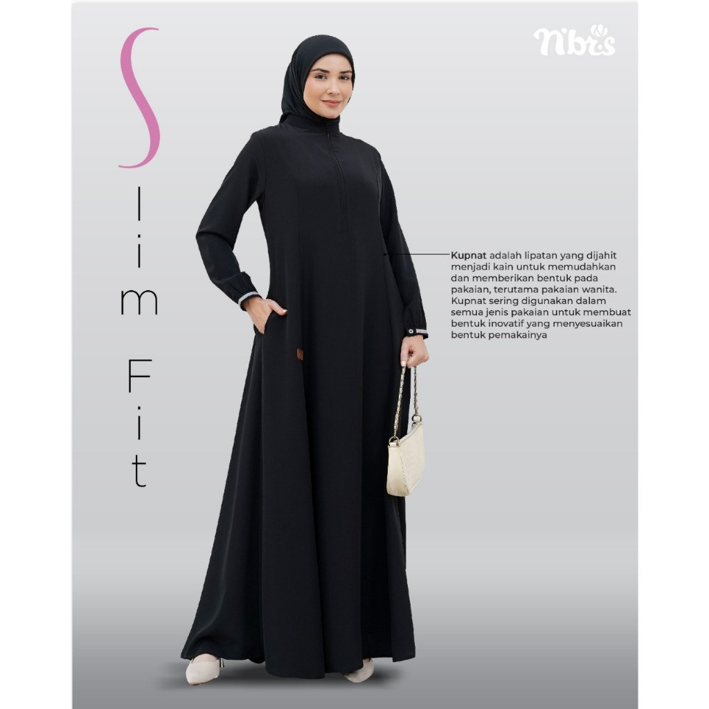 Jual NBRS Slim Fit 001 Gamis Dewasa Bahan Laviska By Nibras Gamis Polos ...