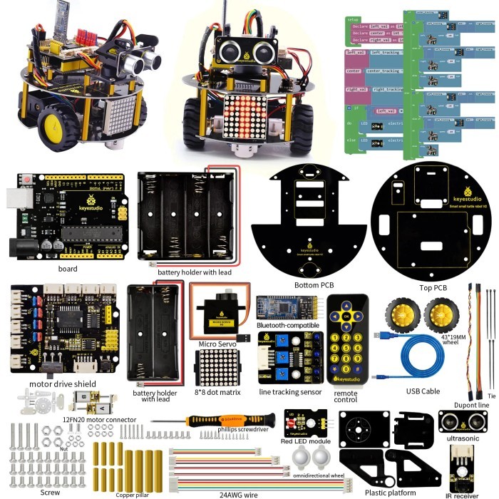 Jual Arduino Smart Car Robot Obstacle Avoidance Line Tracking ...
