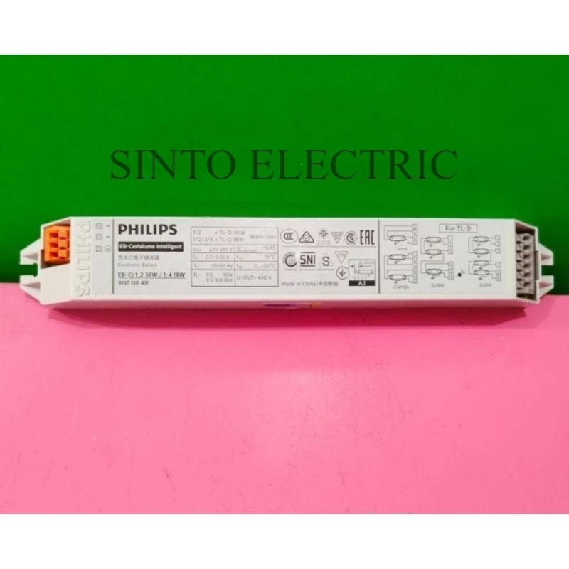 Jual PHILIPS ballast elektronic 2x36w philips eb-ci 1-2 x 36w | Shopee Indonesia
