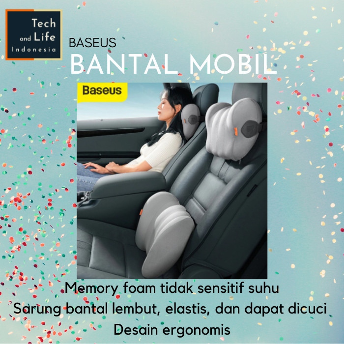 Jual Bantal Leher Punggung Mobil Baseus Headrest Lumbar Memory Foam ...
