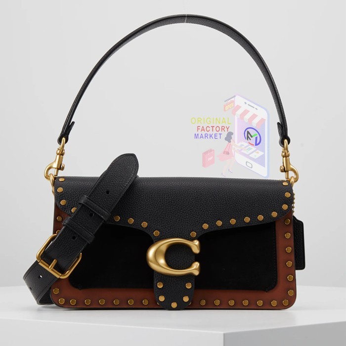 Jual TAS COC 79338 Tabby Shoulder Bag 26 With Rivets Black Multi ...