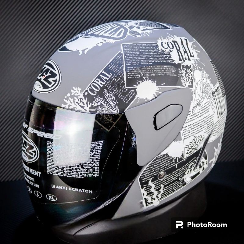 Jual HELM MAZ SONIC MOTIF NEWS ORIGINAL | Shopee Indonesia