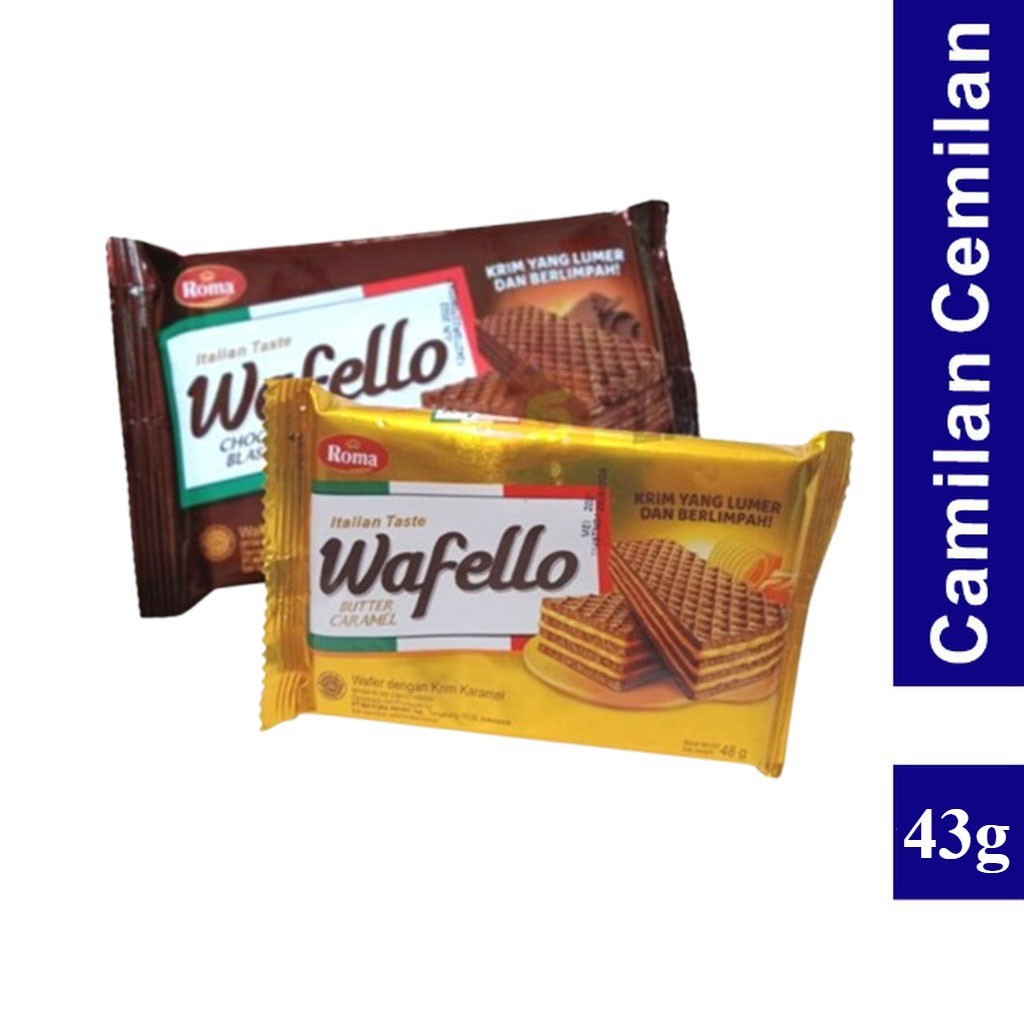 Jual Roma Wafello Wafer Regular Pack isi 43 gr | Shopee Indonesia