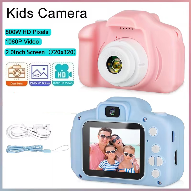 Jual X2 Kids Mini Camera 1080P 2 Inch HD Screen Cameras gital Vintage ...