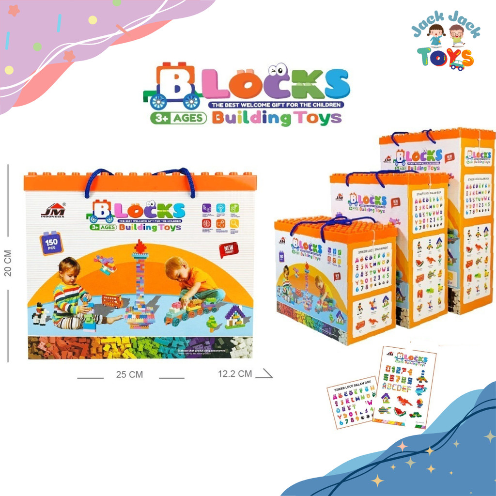 Jual Jackjacktoys Mainan Edukasi Anak Membangun dan Menyusun Balok ...