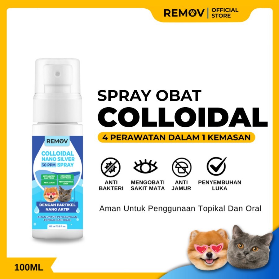 Jual REMOV Colloidal Nano Silver Spray 100 ML 30 PPM Obat Sakit Kulit ...
