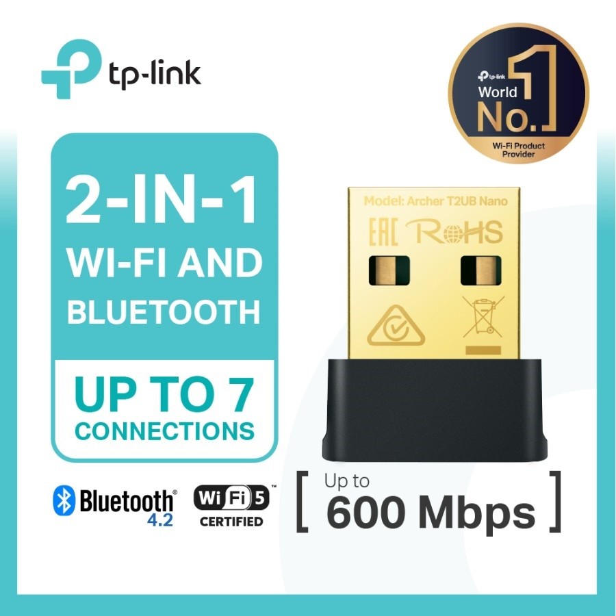 Jual TP-Link Wireless Nano USB Adapter Bluetooth 4.2 AC600 Archer T2UB ...