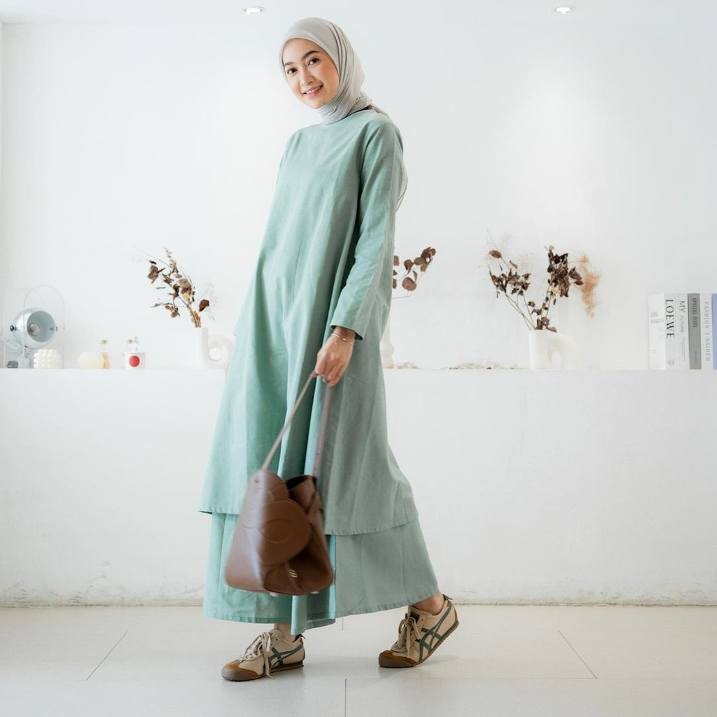 Jual AKARINARA SET SAGE MINT / SETELAN MUSLIM WANITA / STELAN MUSLIMAH ...