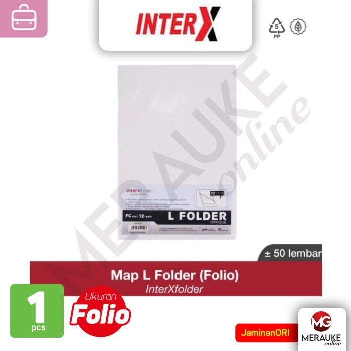 Jual InterX Map L Plastik / L Folder Opaque F4 (1 Pak isi 12 Lembar) | Shopee Indonesia
