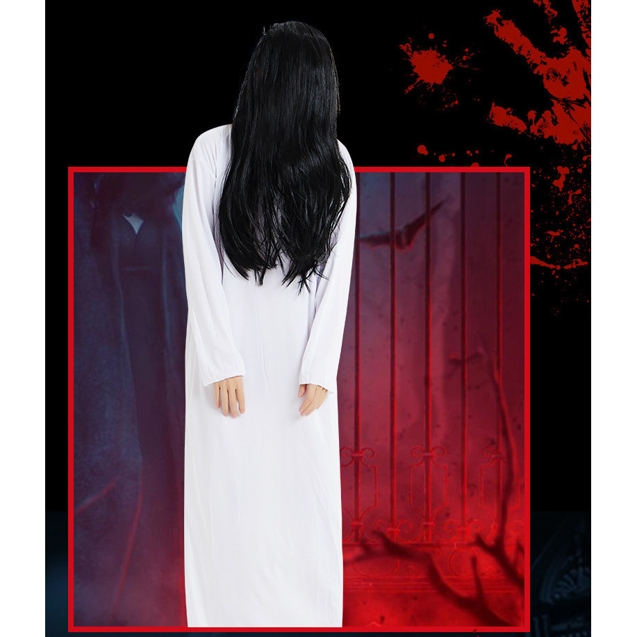 Jual H137 kostum suster ngesot rambut panjang warna putih sudah ...