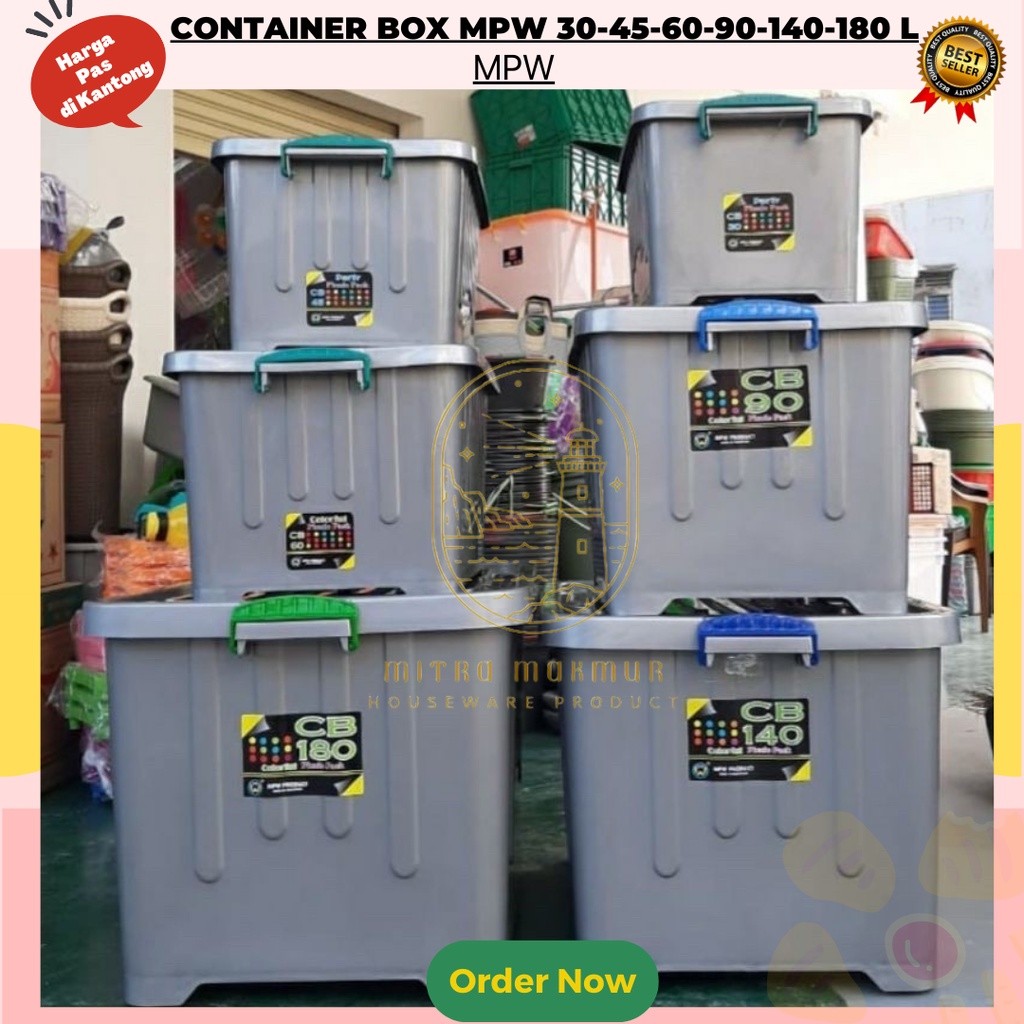 Jual CONTAINER BOX / CB 30 45 60 90 140 180 SILVER MPW / KONTAINER BOX ...