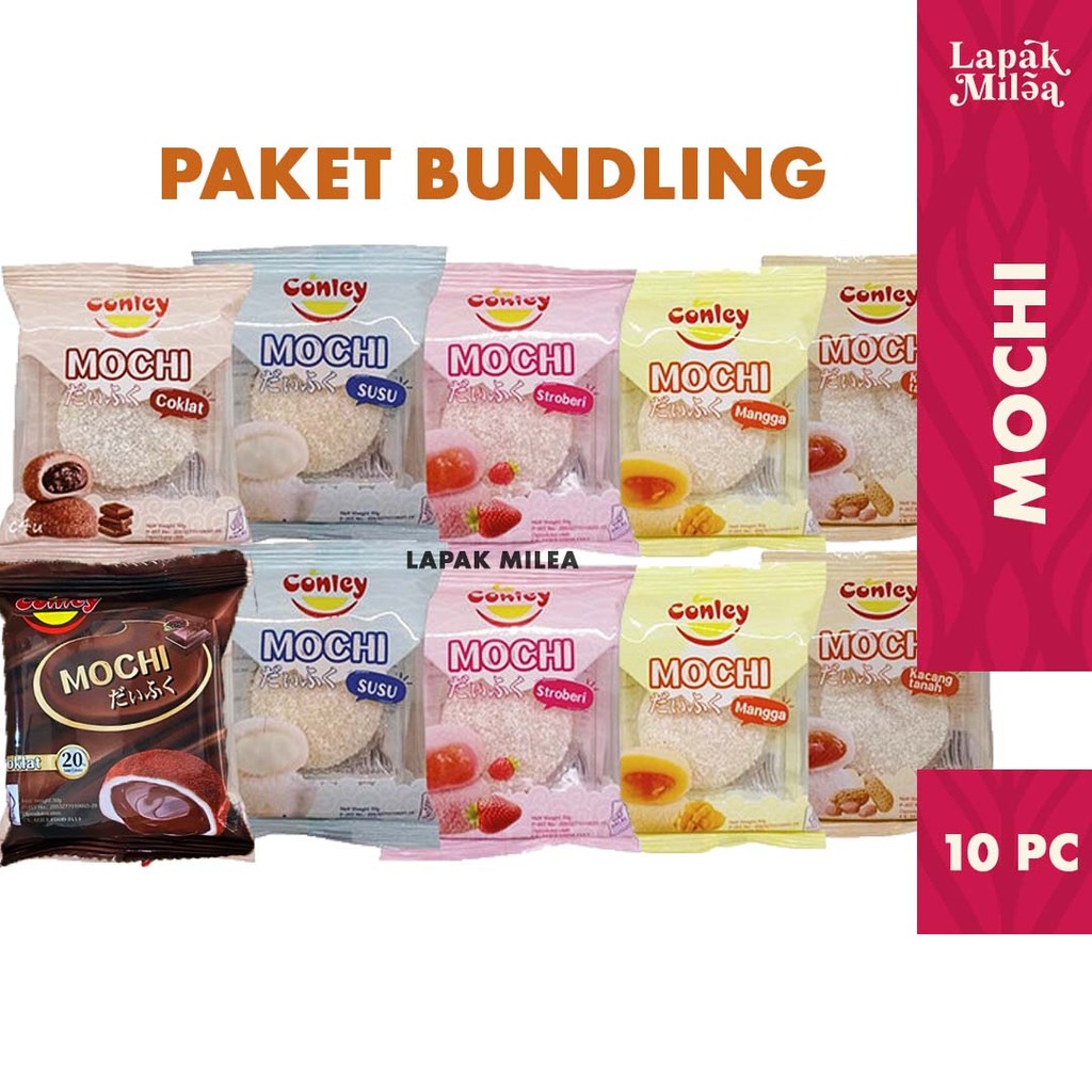 Jual Bundling 10 pc - Kue Mochi Conley Aneka Rasa | Shopee Indonesia