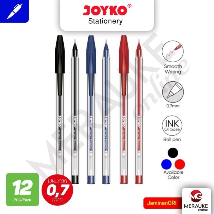 Jual Ballpoint JOYKO Haruto BP-345 0.7mm (1 Pack isi 12 Pcs) | Shopee ...