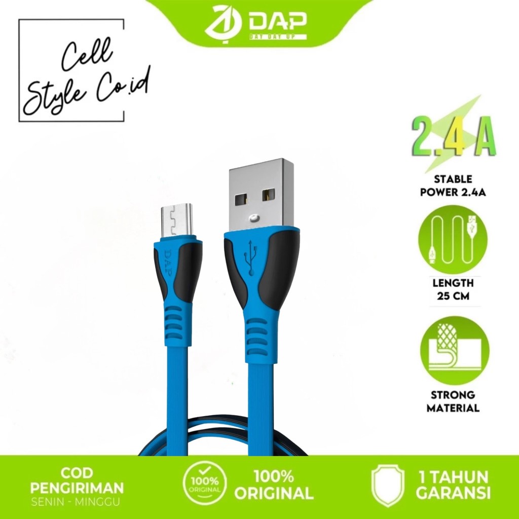 Jual DAP DP 25 Series Kabel Data Micro Type C & Lightning Fast Charging ...