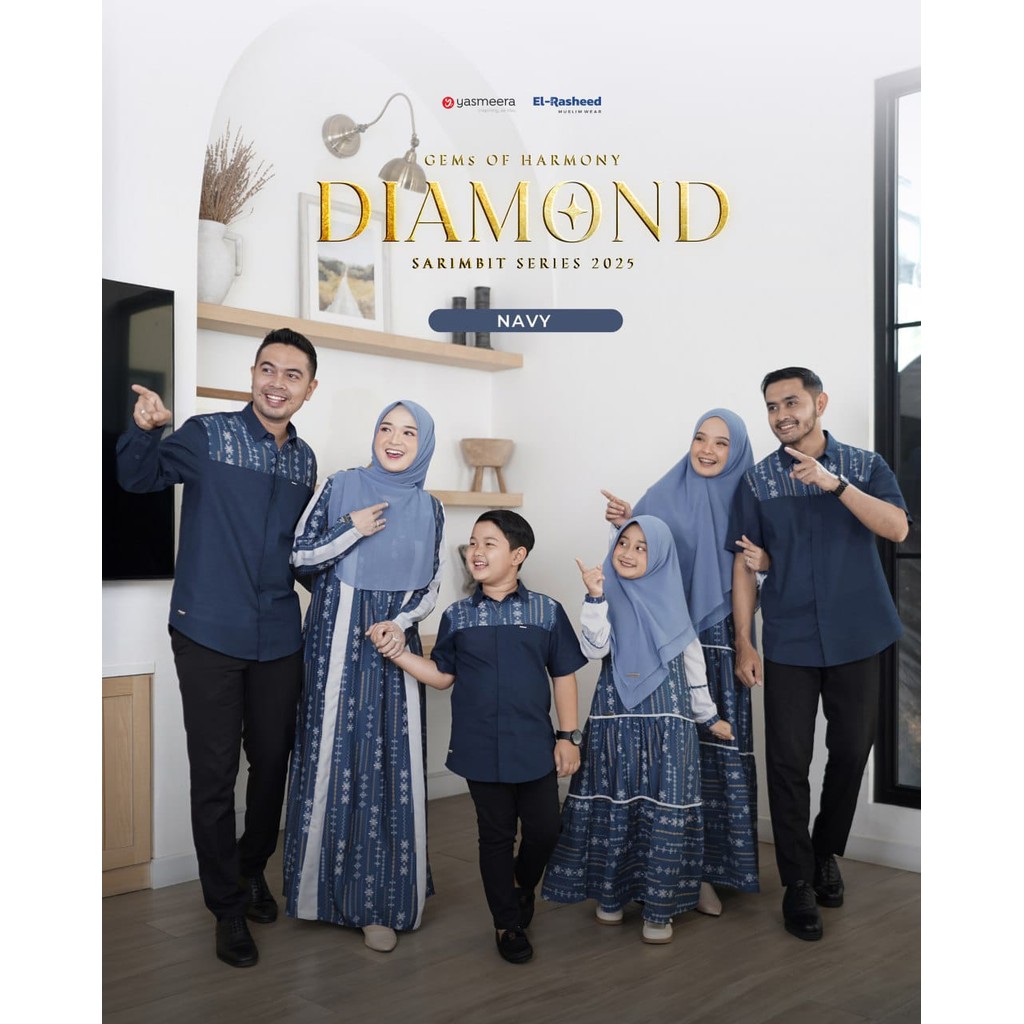 Jual Sarimbit Yasmeera Diamond Navy Sarimbit 2025 | Shopee Indonesia