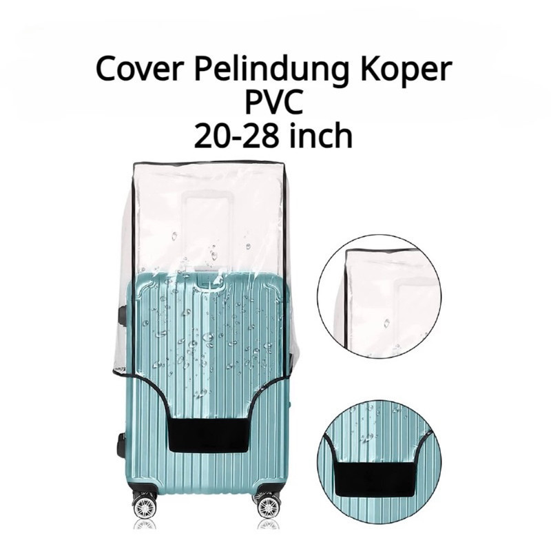 Jual Luggage Cover Transparant Cover Pelindung Koper Transparan ukuran ...